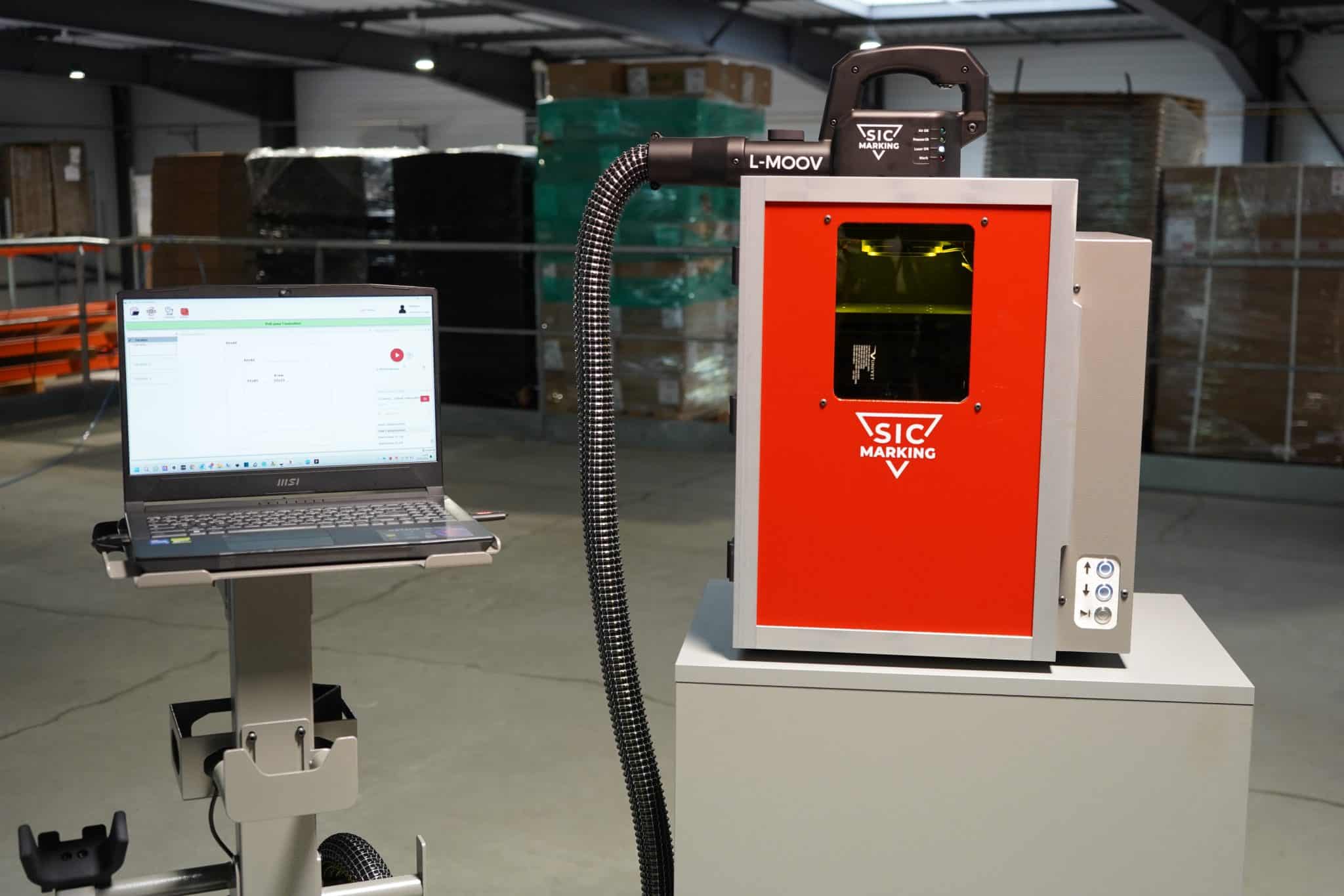 Portable laser marking machine L-MOOV, mobile engraving machine ...